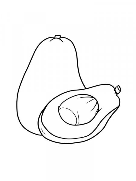 Avocado coloring pages