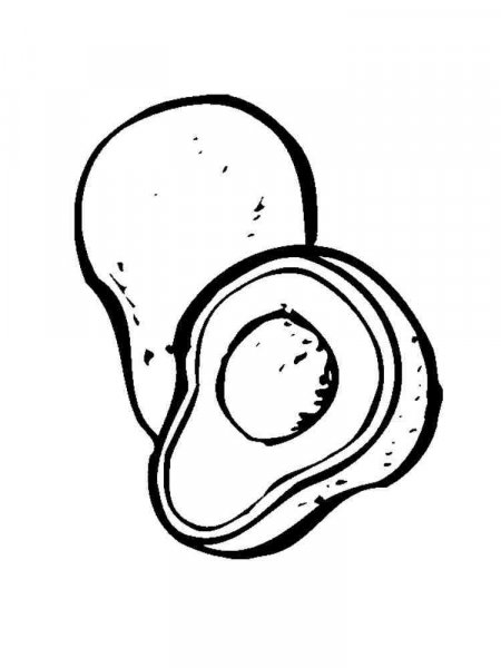Avocado coloring pages