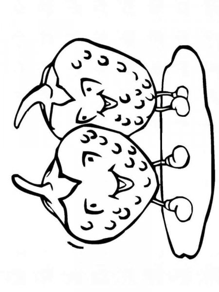 Strawberry coloring pages