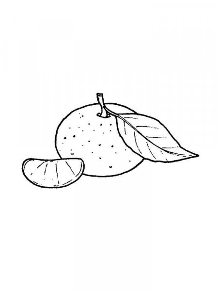 Tangerine coloring pages