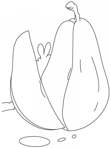 Pear coloring pages