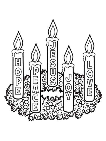 Advent coloring page - Free printable