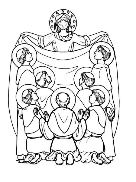 All Saints’ Day coloring page - Free printable