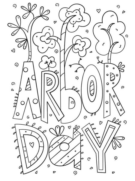 Arbor Day coloring page - Free printable