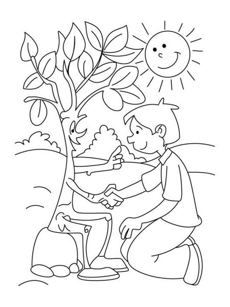 Arbor Day coloring page - Free printable