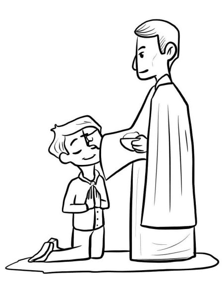 Ash Wednesday coloring page - Free printable