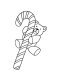 Candy Cane coloring page - Free printable