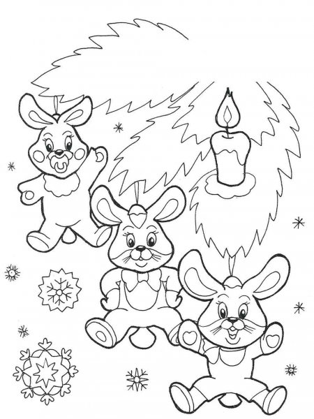 Christmas Animals coloring pages