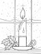 Christmas Candles coloring page - Free printable
