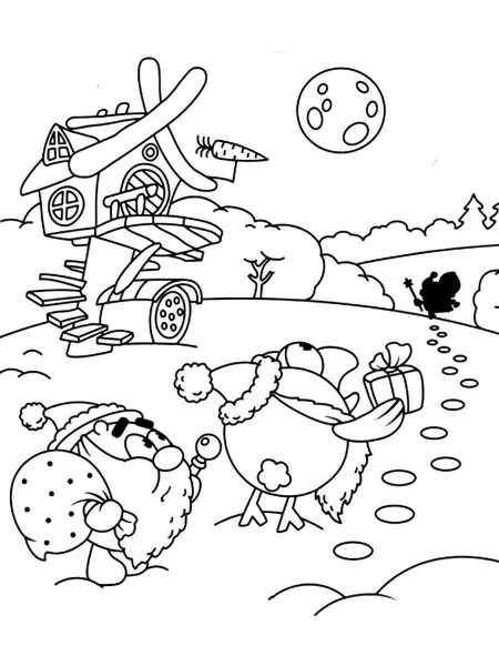 Christmas Cartoon coloring pages