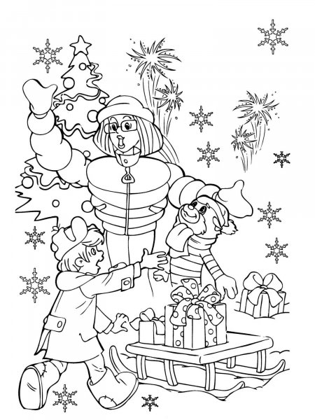Christmas Cartoon coloring pages