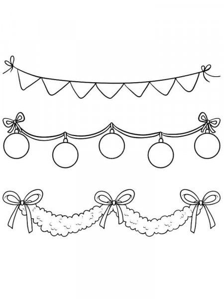 Christmas Garland coloring pages