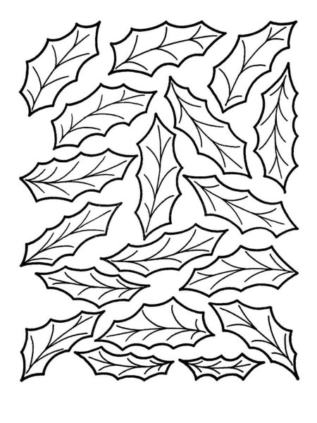 Christmas Holly coloring page - Free printable