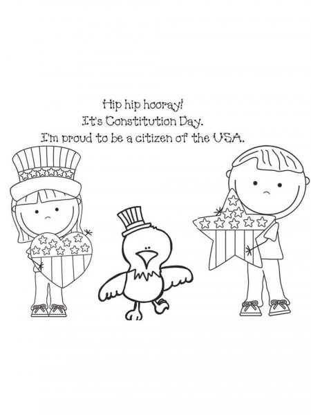 Constitution Day coloring page - Free printable