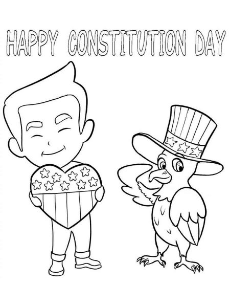 Constitution Day coloring page - Free printable