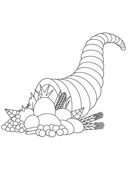 Cornucopia coloring page - Free printable