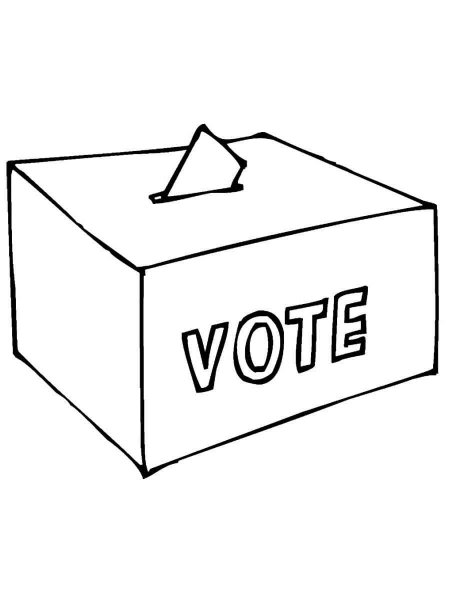 Election Day coloring page - Free printable