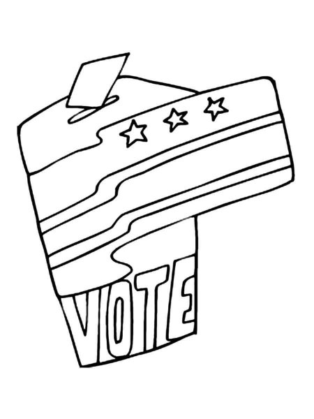 Election Day coloring page - Free printable