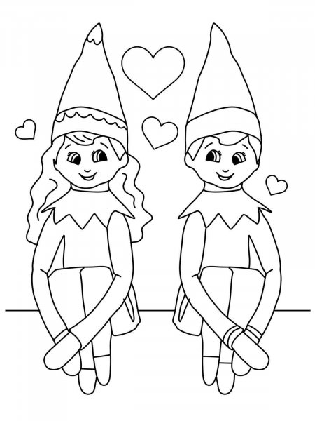 Elf on the Shelf coloring page - Free printable
