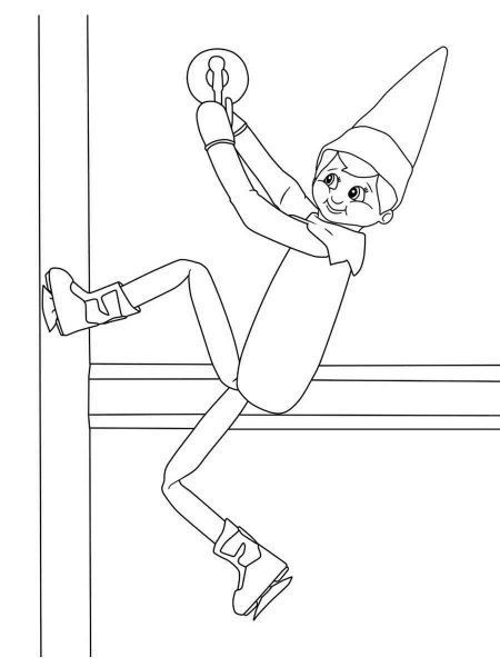 Elf on the Shelf coloring page - Free printable