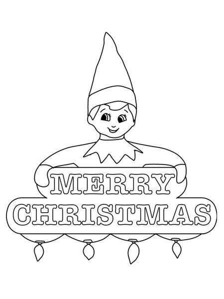 Elf on the Shelf coloring page - Free printable