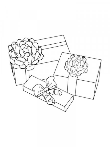 Gift coloring page - Free printable
