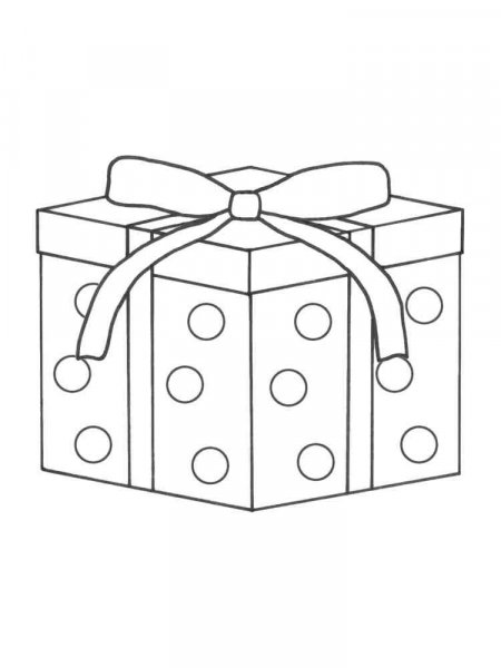 Gift coloring page - Free printable