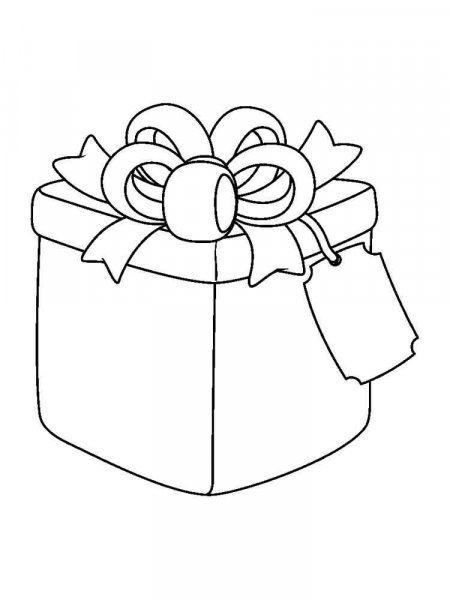 Gift coloring page - Free printable