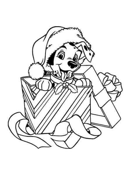 Gift coloring page - Free printable