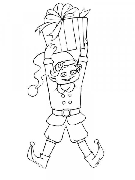 Gift coloring page - Free printable