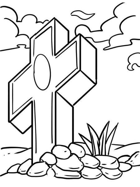 Good Friday coloring page - Free printable