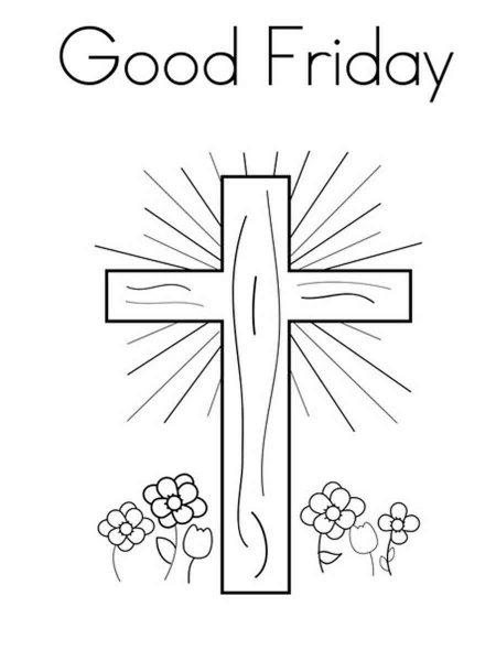 Good Friday coloring page - Free printable