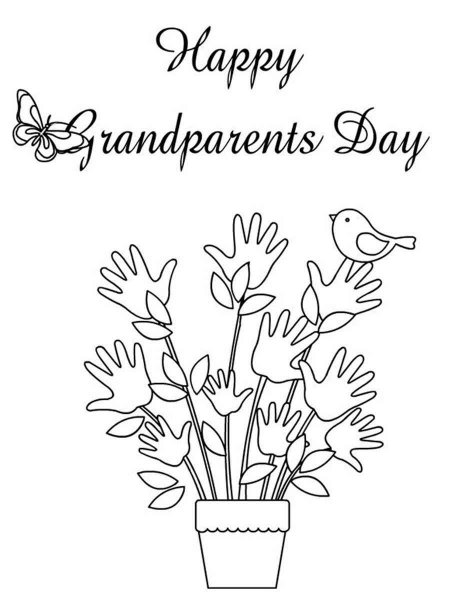 Grandparents’ Day coloring page - Free printable