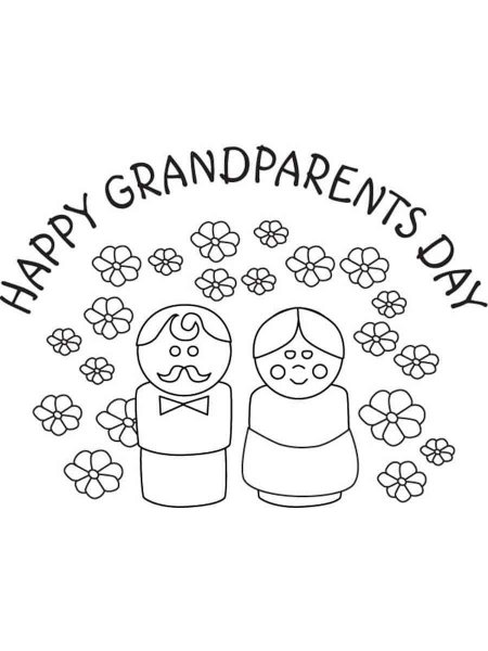 Grandparents’ Day coloring page - Free printable