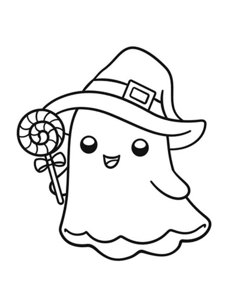 Cute Halloween coloring page - Free printable