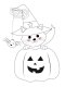 Cute Halloween coloring page - Free printable