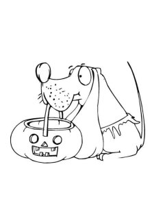 Halloween Dog coloring page - Free printable