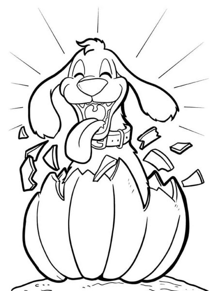 Halloween Dog coloring page - Free printable