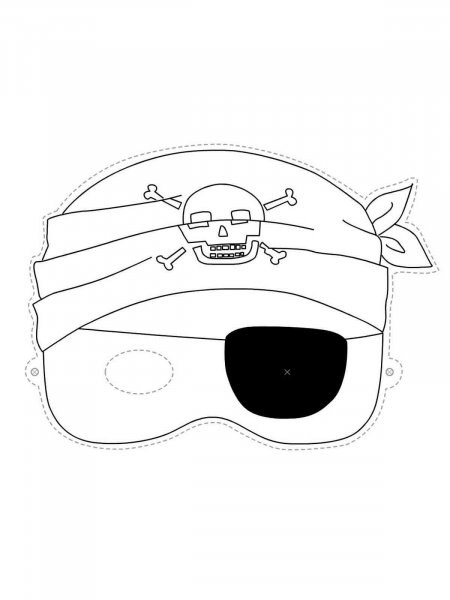 Halloween Mask coloring page - Free printable