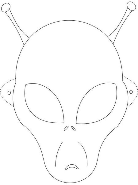 Halloween Mask coloring page - Free printable