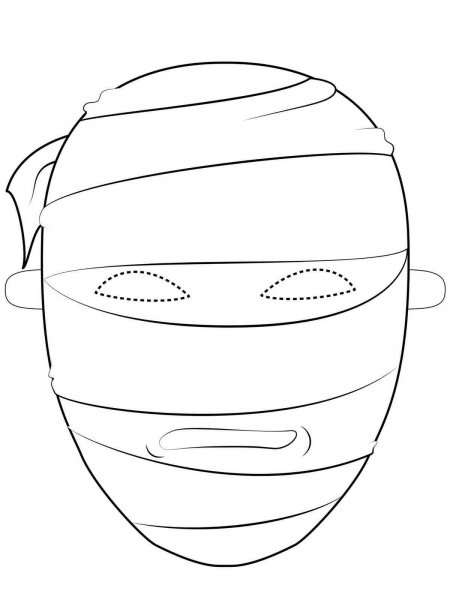 Halloween Mask coloring page - Free printable