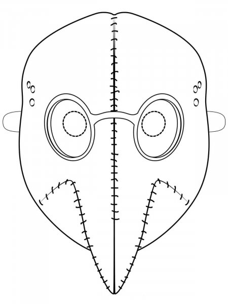 Halloween Mask coloring page - Free printable