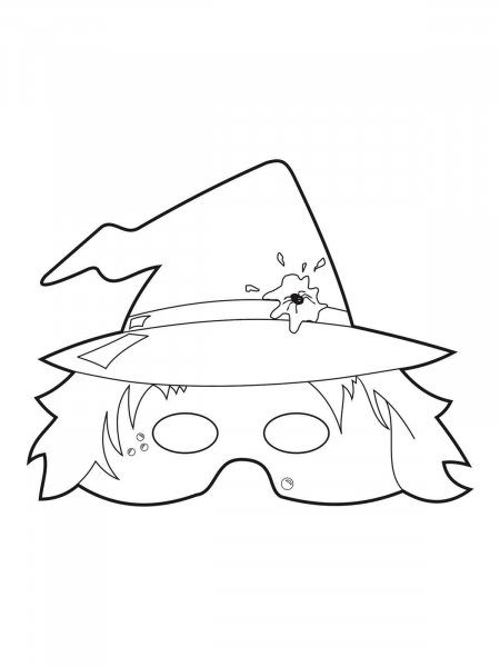 Halloween Mask coloring page - Free printable