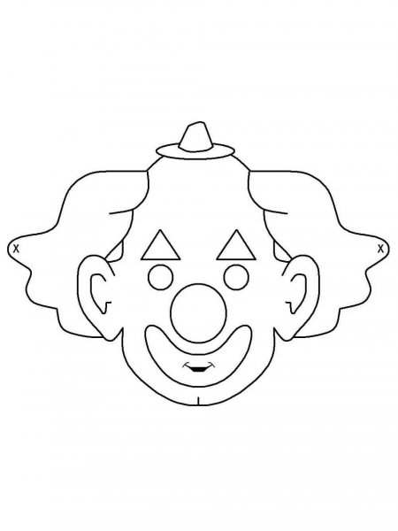 Halloween Mask coloring page - Free printable