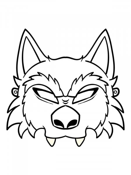 Halloween Mask coloring page - Free printable