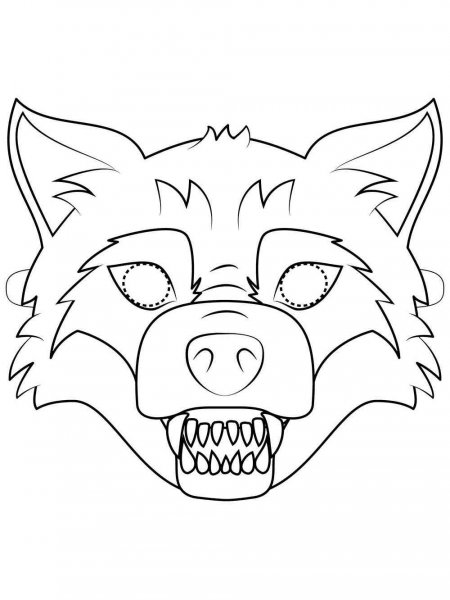 Halloween Mask coloring page - Free printable
