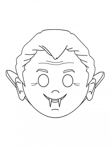 Halloween Mask coloring page - Free printable