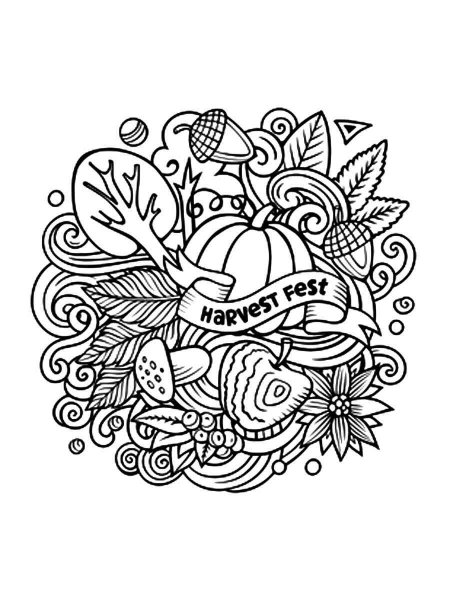 Harvest coloring page - Free printable