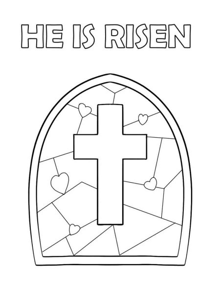 He Is Risen coloring page - Free printable