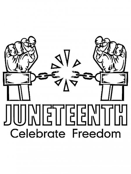 Juneteenth coloring page - Free printable